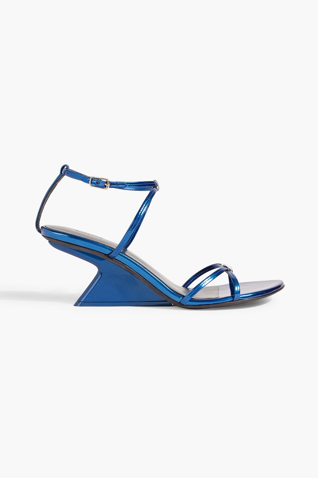 Sandali con zeppa in pelle metallizzata KHAITE Seneca: moda e comfort ...